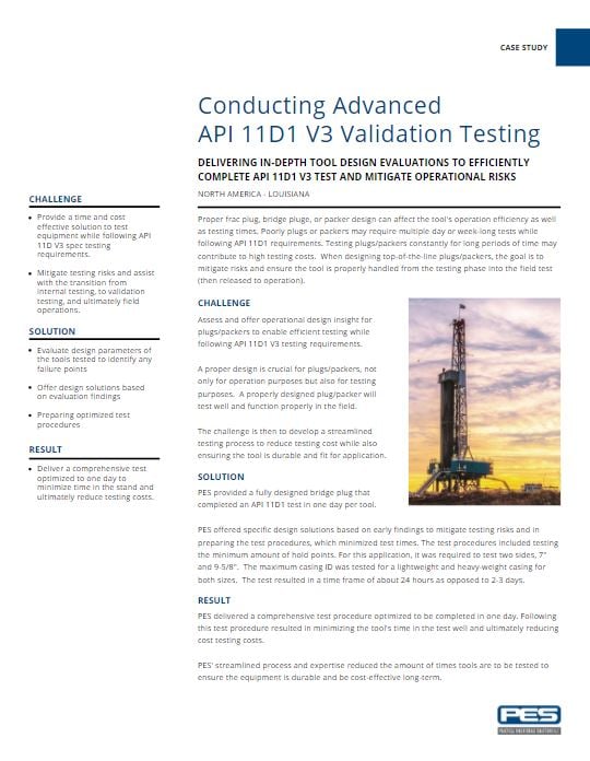 Case Study - API 11D1 | PES